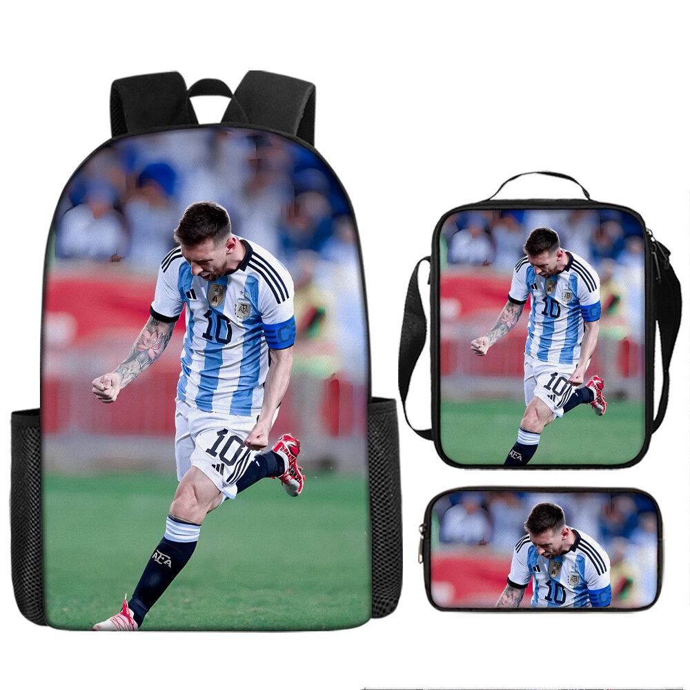 Футбольный чемпионат мира по футболу, периферийный студенческий школьный рюкзак, школьный рюкзак Месси, большой вместительный рюкзак из полиэстера, снижающий нагрузку, и набор ранцев