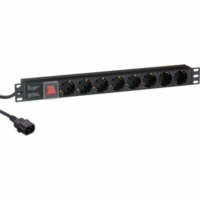 Блок розеток Exegate ServerPro PDU-19H806 Al-8S-C14-3-SW 8 розеток 3 м