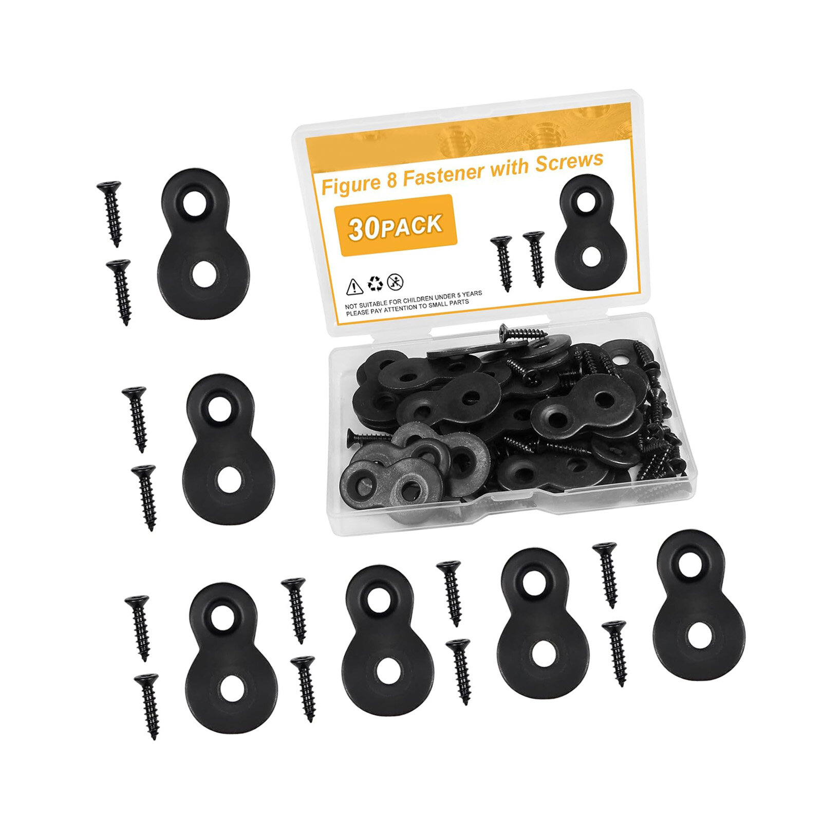 Прочные металлические пластины-восьмерки с винтами для сборки офисной мебели