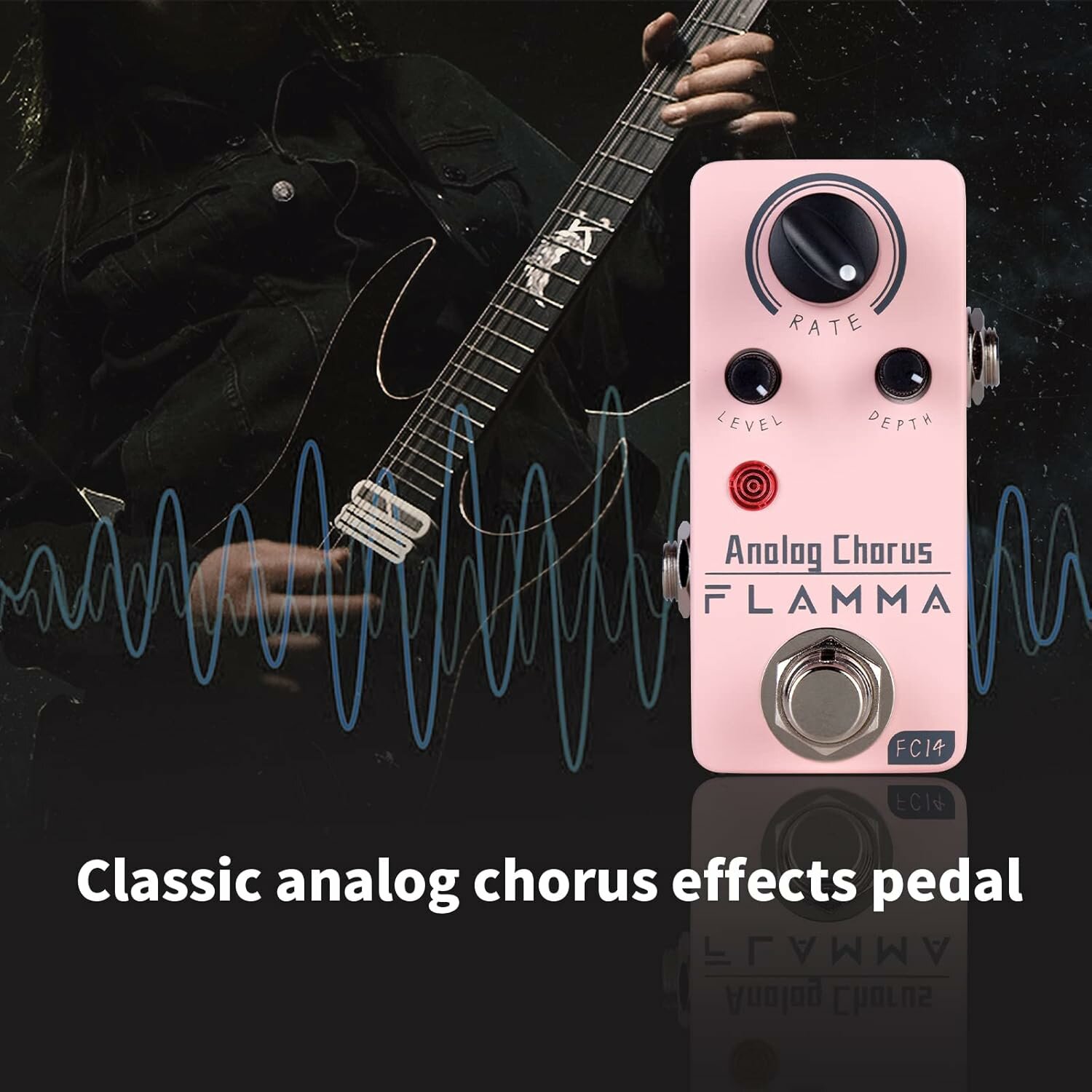 Педаль FLAMMA Chorus, FC14 Аналоговая гитара Chorus Guitar Effects True Bypass Портативная прочная металлическая