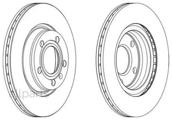 FERODO DDF1708 Диск тормозной передний AUDI A4(B5)/ VW PASSAT B5 /VENT. D=280MM FERODO DDF1708