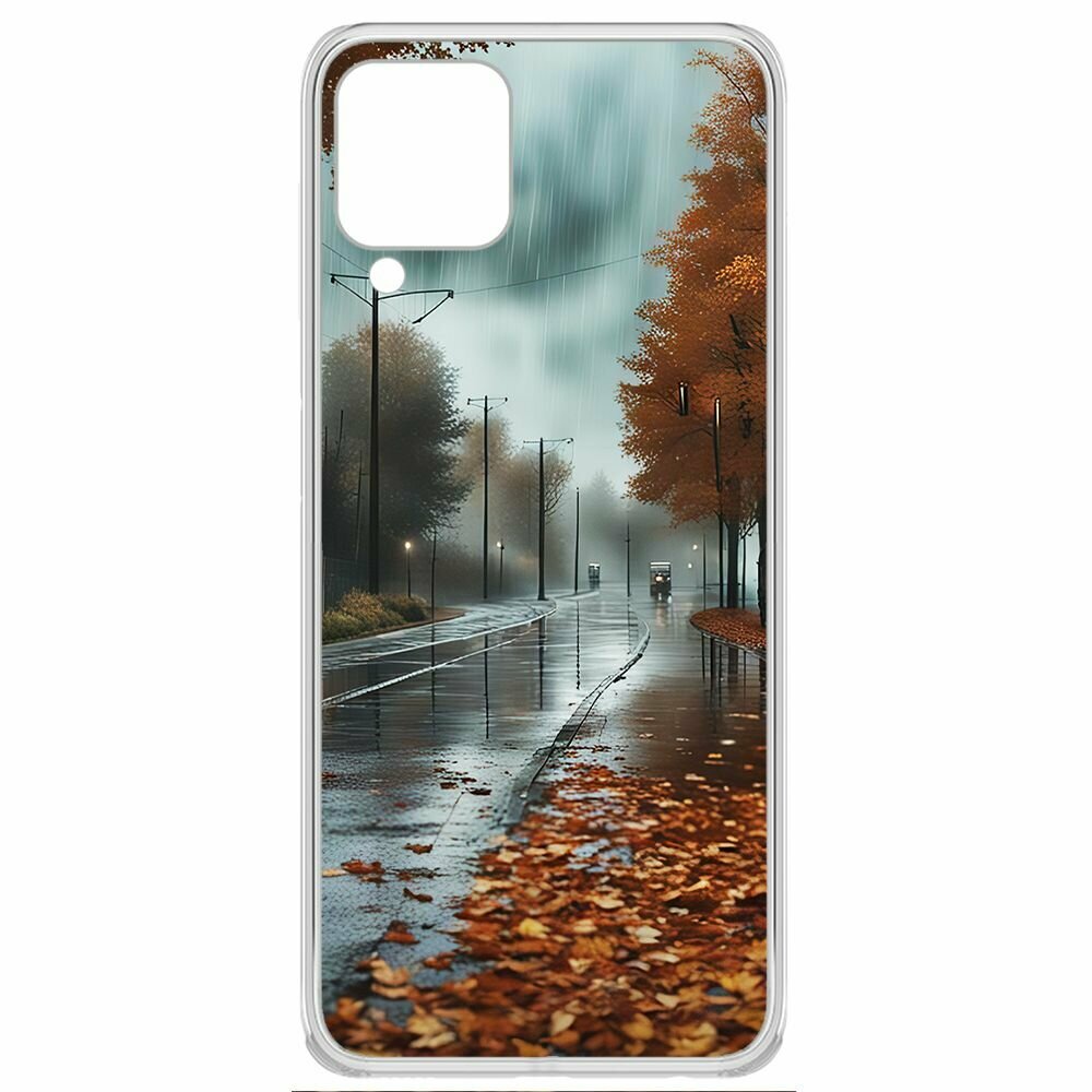 Чехол-накладка Krutoff Clear Case Осенний дождь для Samsung Galaxy A22 4G (A225)
