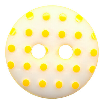 Пуговица "Gamma" AY 9955 18 " ( 11 мм) А 001/С056 белый/оранжевый