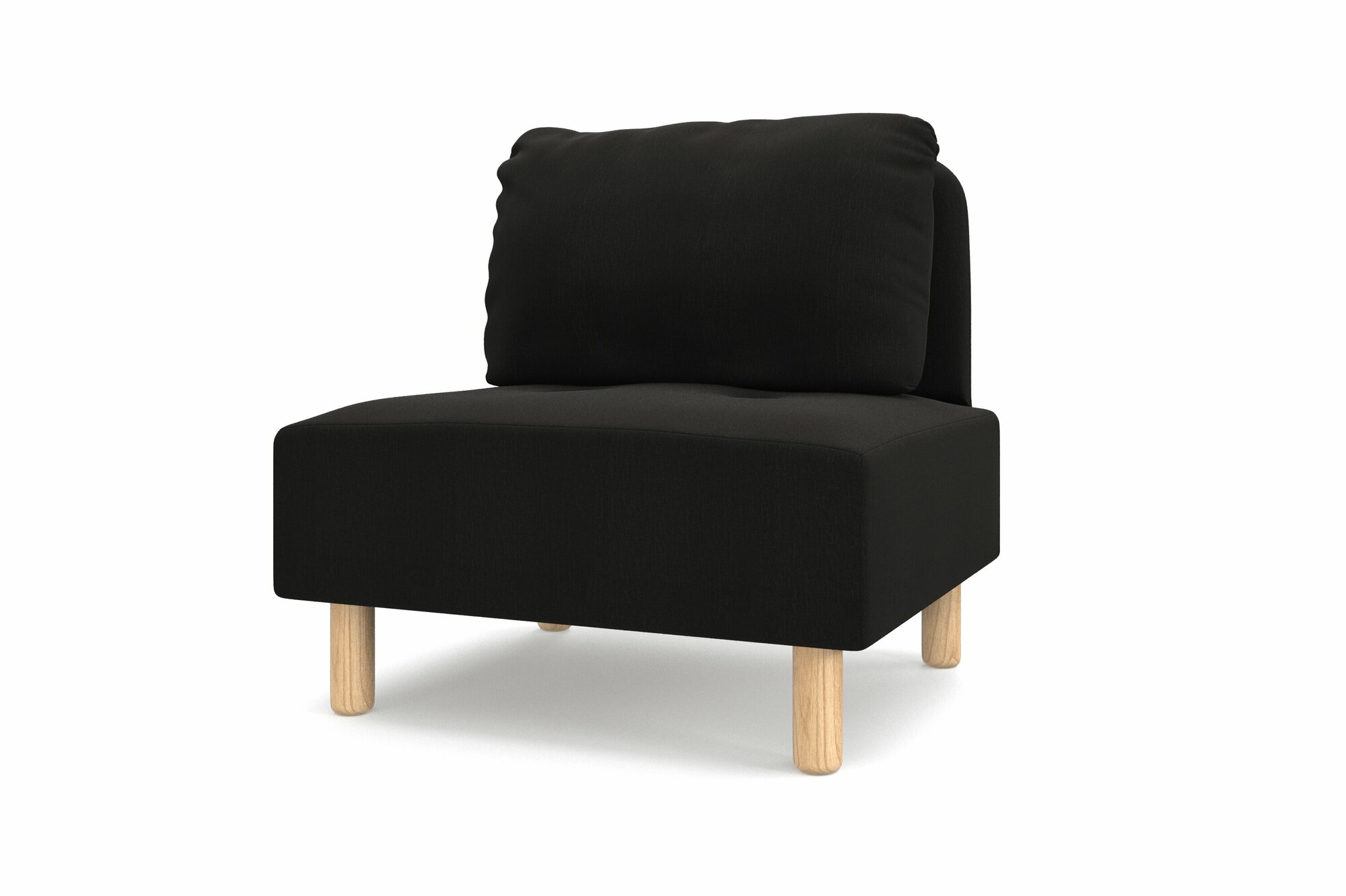 Кресло Arsko Свельд, черное, рогожка мягкое, для дома, для гостиной, для отдыха дома, на балкон, скандинавский лофт