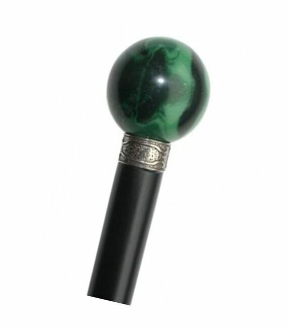 Прогулочная трость малакита