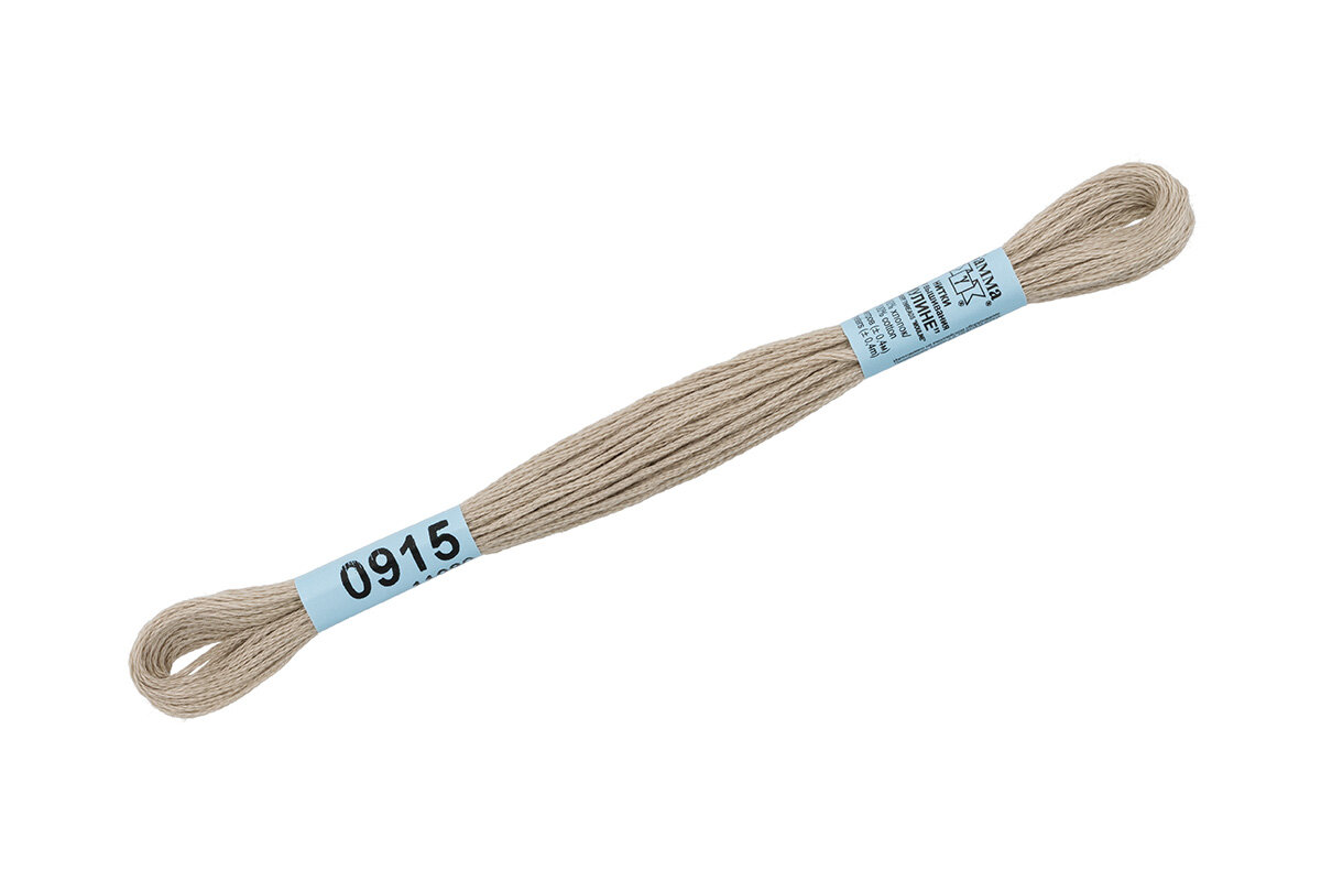 Мулине GAMMA нитки для вышивания 8м. 0915 серо-бежевый, 1 штука.