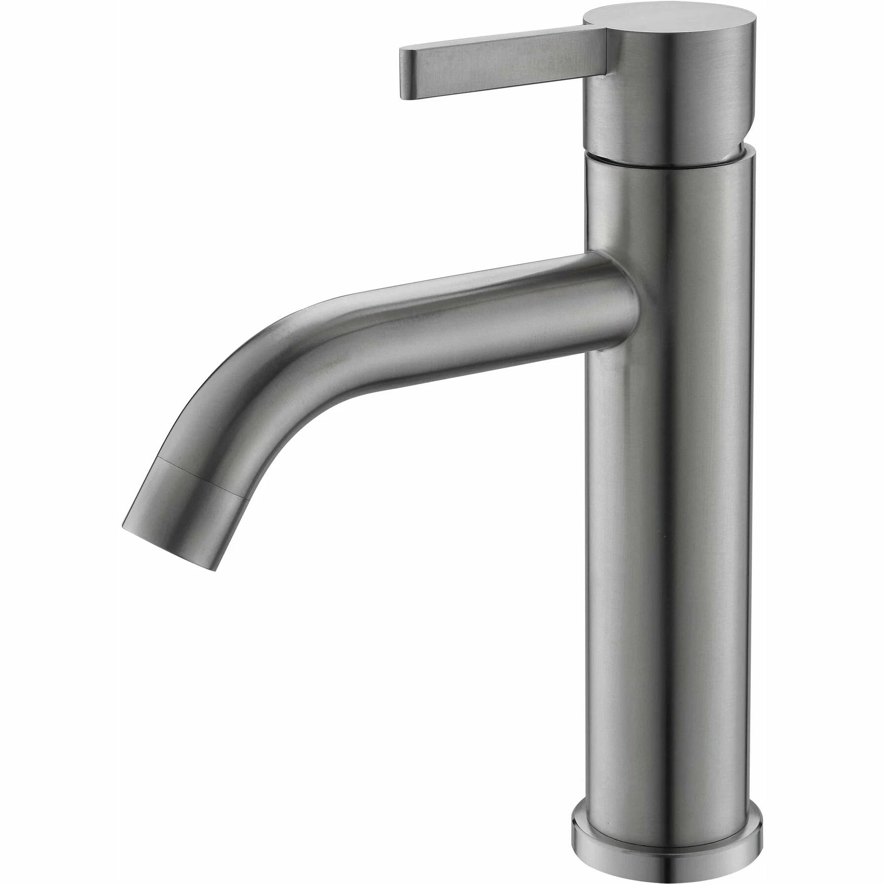 Смеситель для раковины VODA Vessel VSL26 однозахватный, без донного клапана, цвет: нержавеющ. сталь