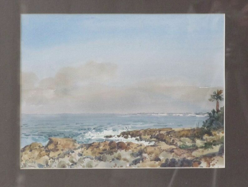 ART-Salon at Oktyabrskaya картина акварельная "Кипр" 23х30 см, бумага/акварель