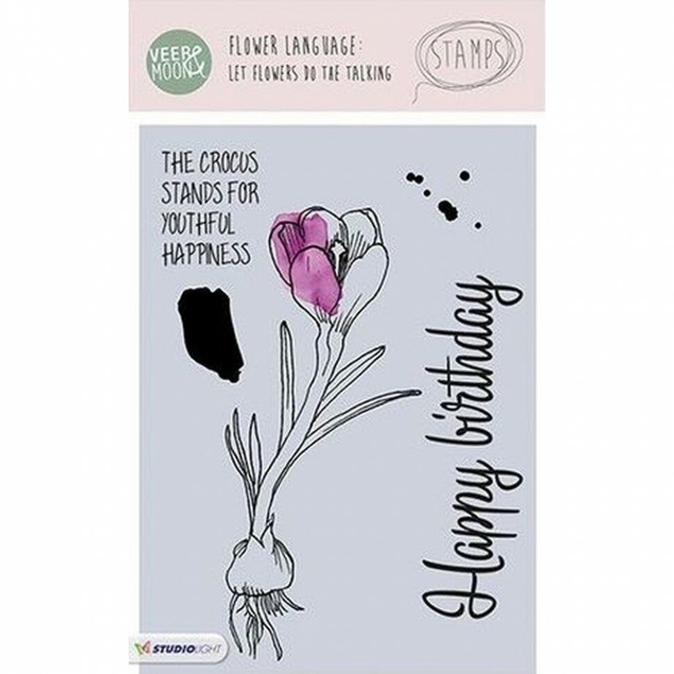 Efco 1528803 Набор прозрачных штампов Stamp Clear VEER & MOON "Язык цветов: Нарцисс", A6 / 105 x 148 мм, 5 шт