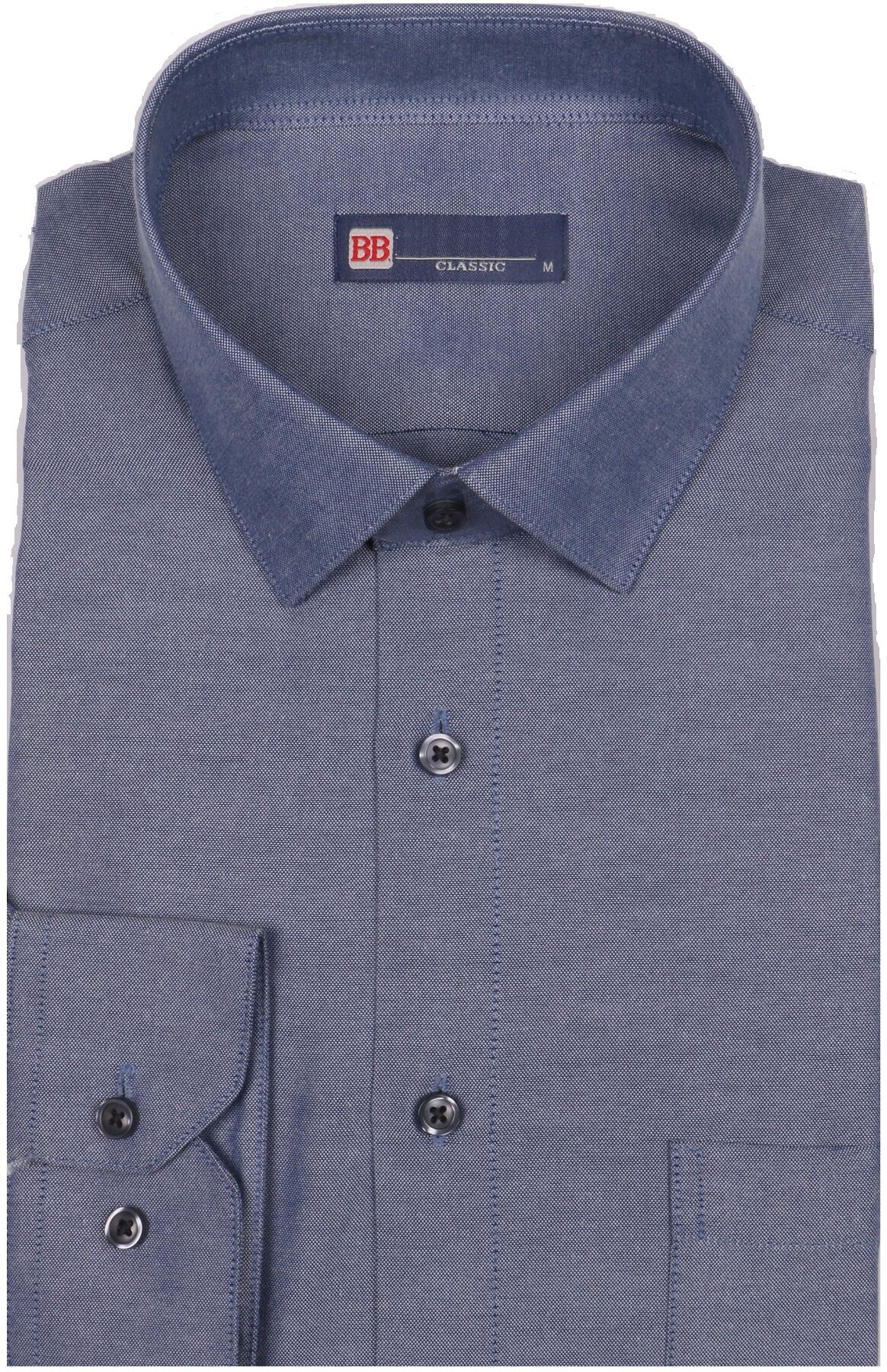 Рубашка Хлопок 100%, прямой крой, длинный рукав, ткань Оксфорд