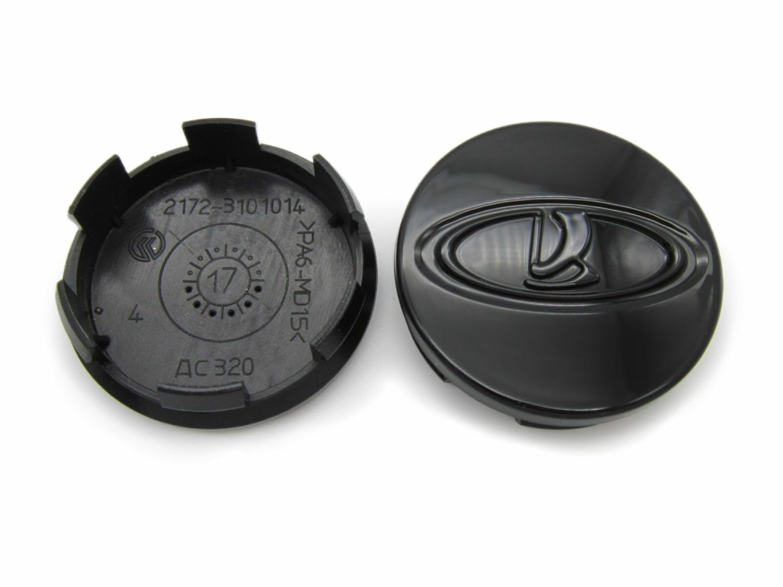 Колпачки заглушки на литые диски Лада ДС320 56/51/10, черные, 1 колпачок