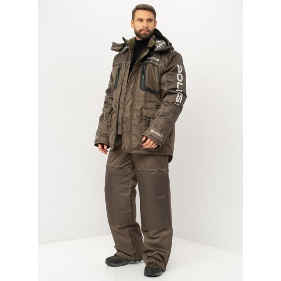 Костюм зимний Huntsman Полюс LUX цвет Хаки ткань Cell, разм. 52-54/170-176
