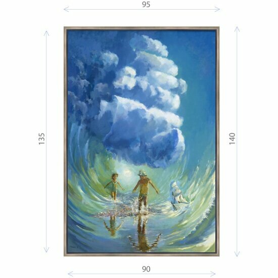 Картина Декор Депо Ксении Черномор Бригантина Матовый холст в раме 140х95 см
