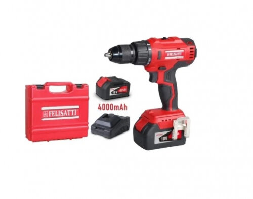 Дрель-шуруповерт Felisatti ДАУ-13/18Л3 аккумуляторная ударная Li-Ion (1аккум 4А. ч. и ЗУ + кейс)