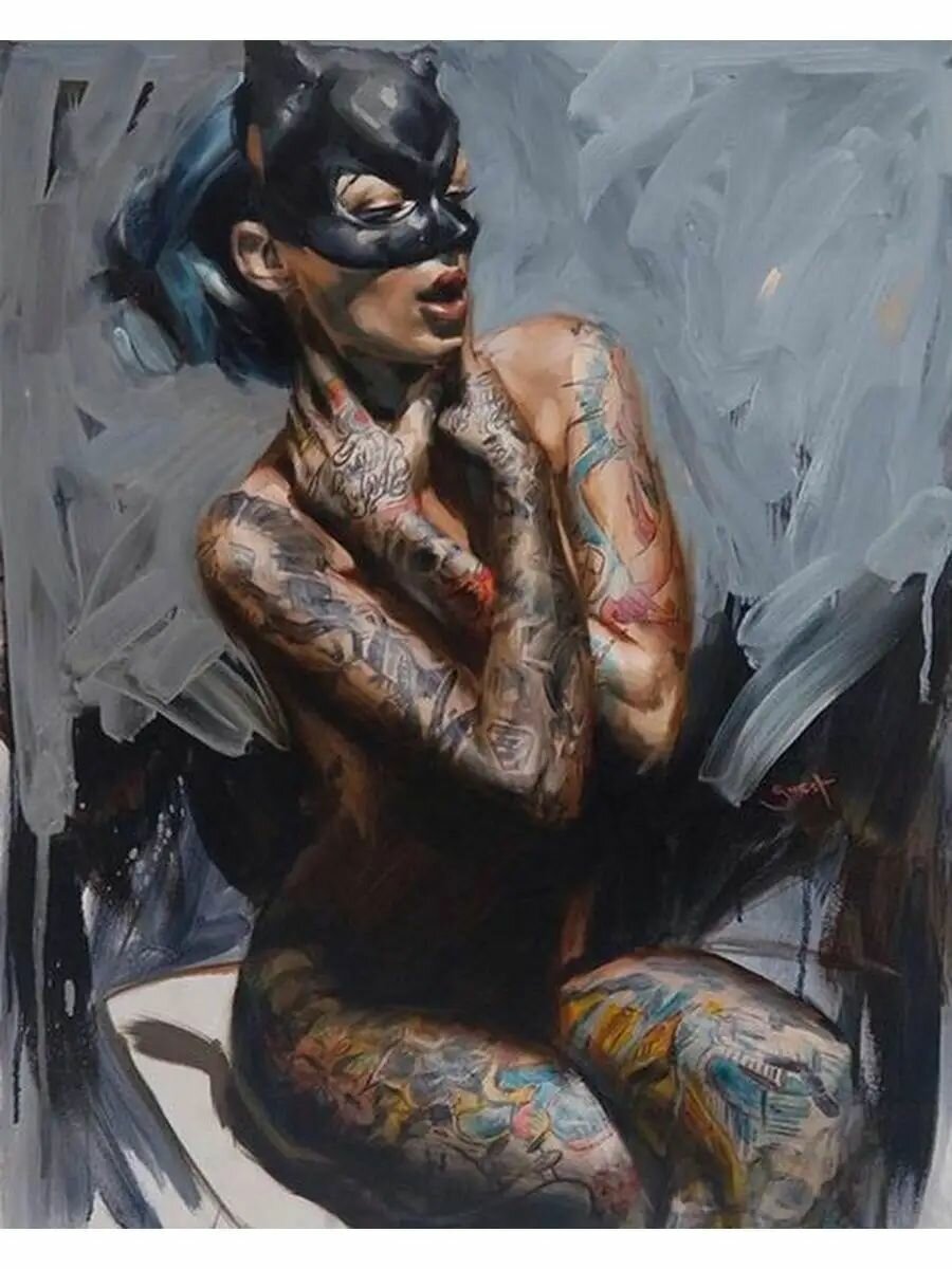 Алмазная мозаика на подрамнике 40х50 полная выкладка круглые стразы. Творчество для взрослых и детей