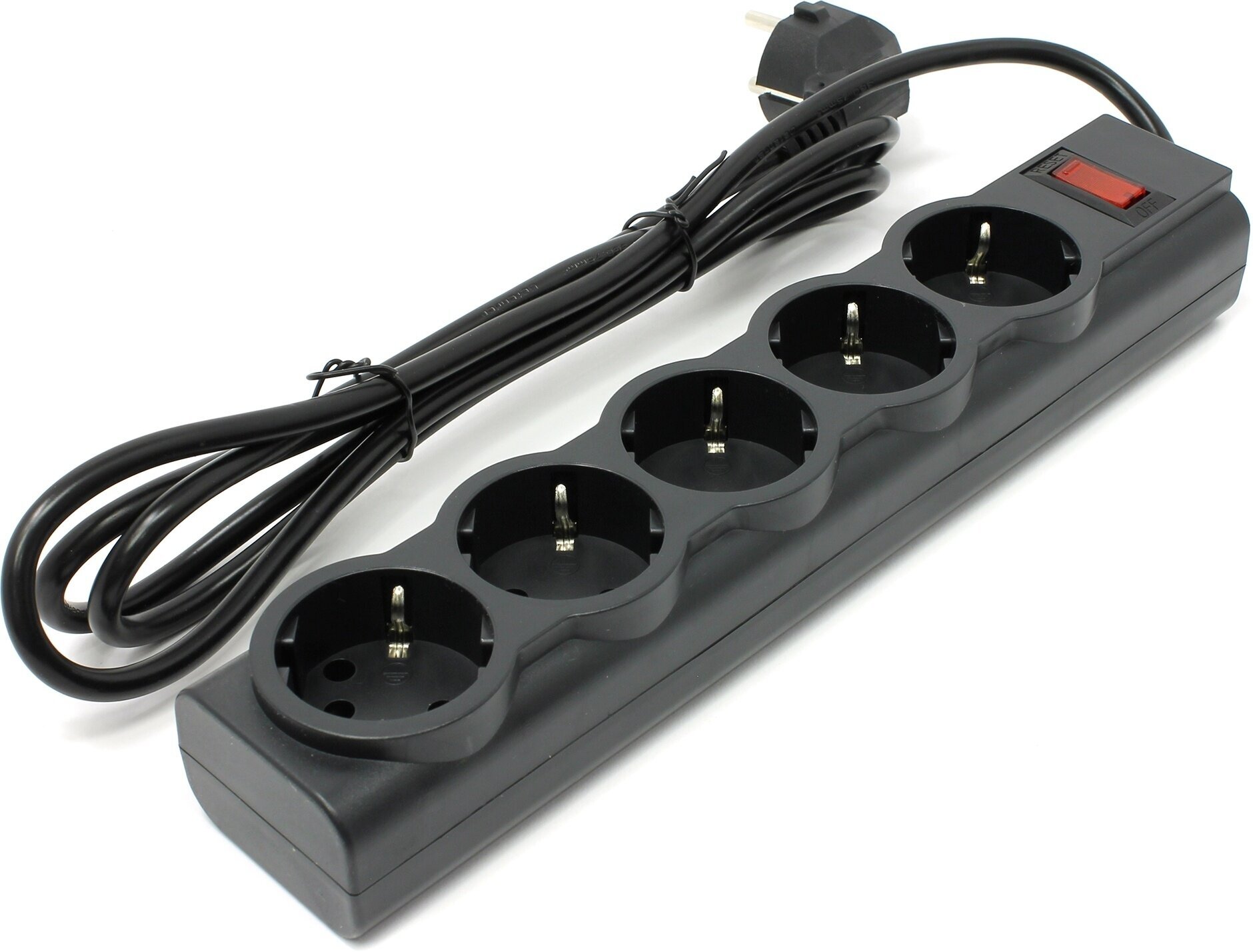 Сетевой фильтр Defender ES largo 1.8 черный, 1,8 м, 5 розеток 99497