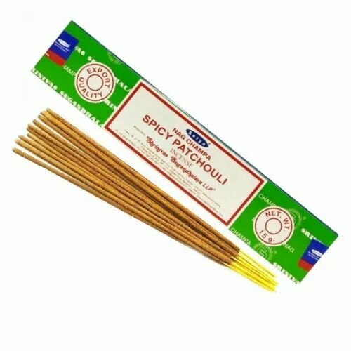 Аромапалочки Пряный пачули Сатья, Spicy Patchouli Satya, 2 кор. по 15 палочек
