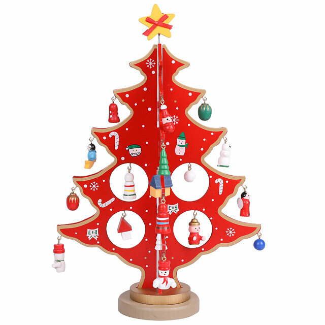Сувенирная елка с игрушками Toy Tree 26 см красная, Koopman, DH8064220-2