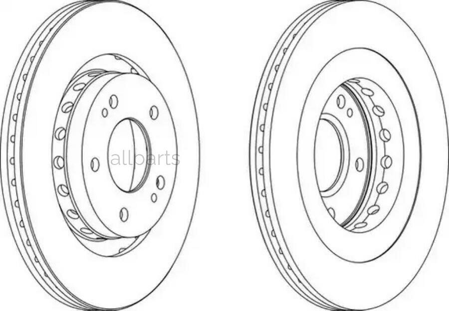 FERODO DDF1642 Торм. диск пер. вент.[294X24] 5 отв.