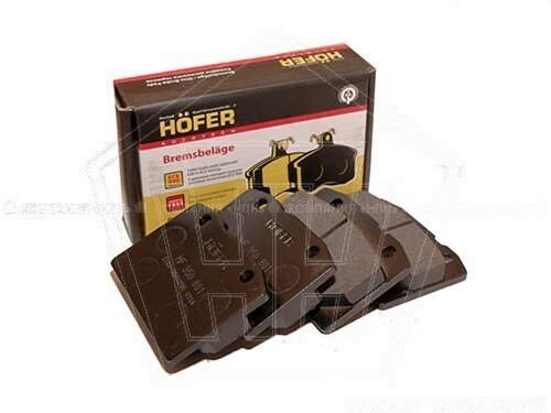 Колодка тормозная передняя ваз 2101-2107 (к-т) "hofer" hf 350 801