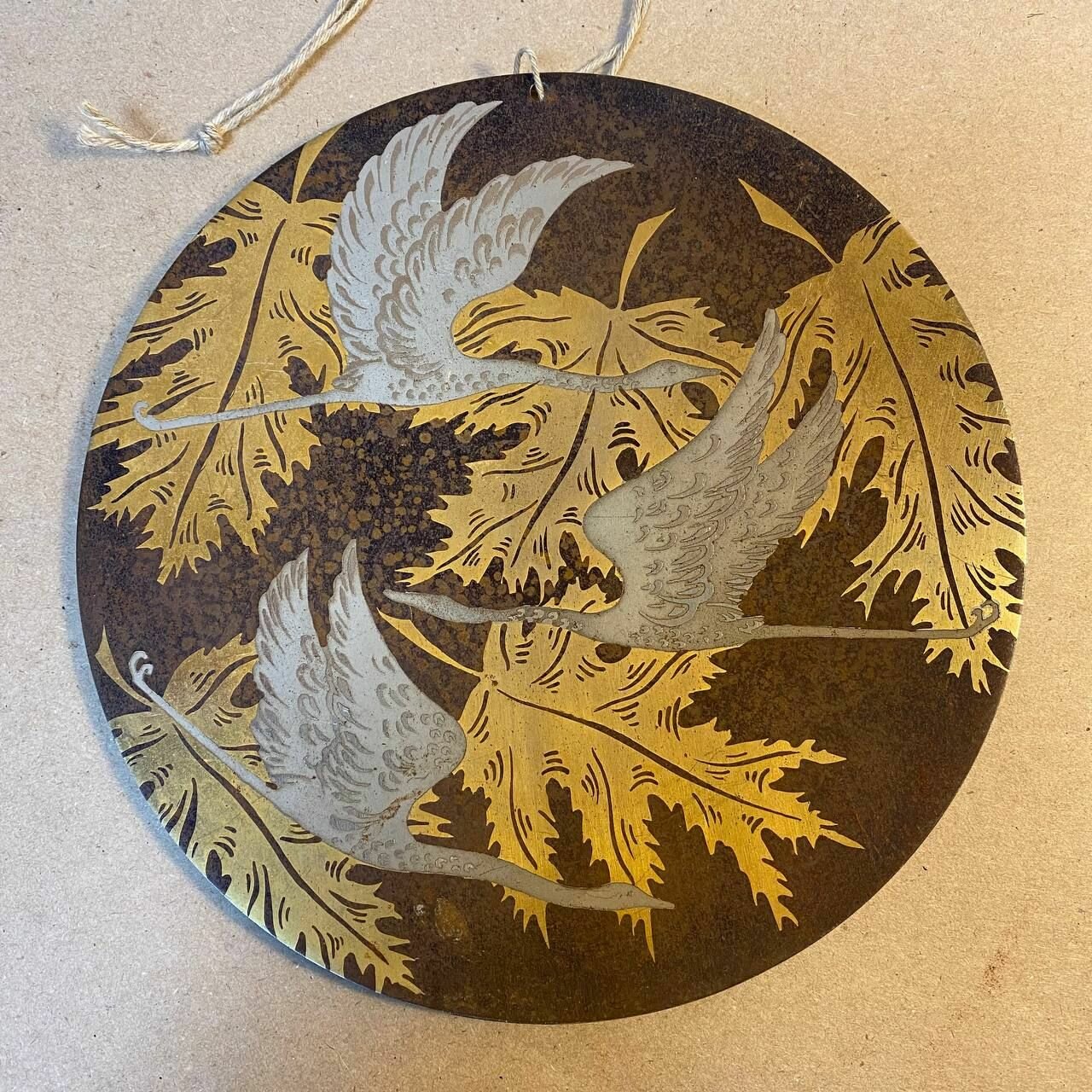 Панно винтажное "Журавли" СССР