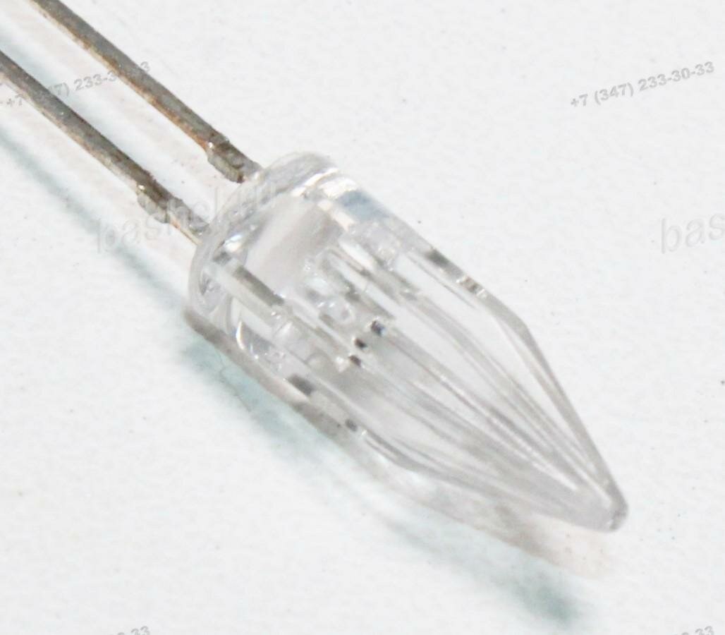 LED DIP 5mm DL-5000RB, Светодиод, круглый прозрачный 5мм, красный/синий, мигающий, декоративный