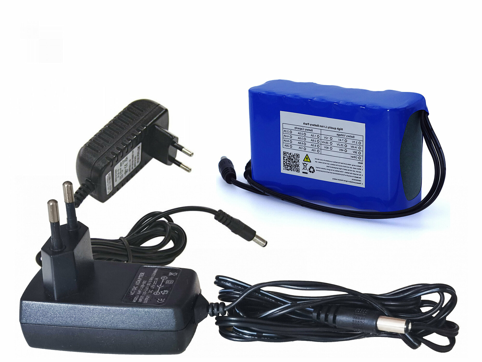 Набор Аккумулятор литий-ионный (K83308KKA) 12В на 6800 мАч и блок питания (большая емкость батареи 6800 мАч, защита от перезарядки)