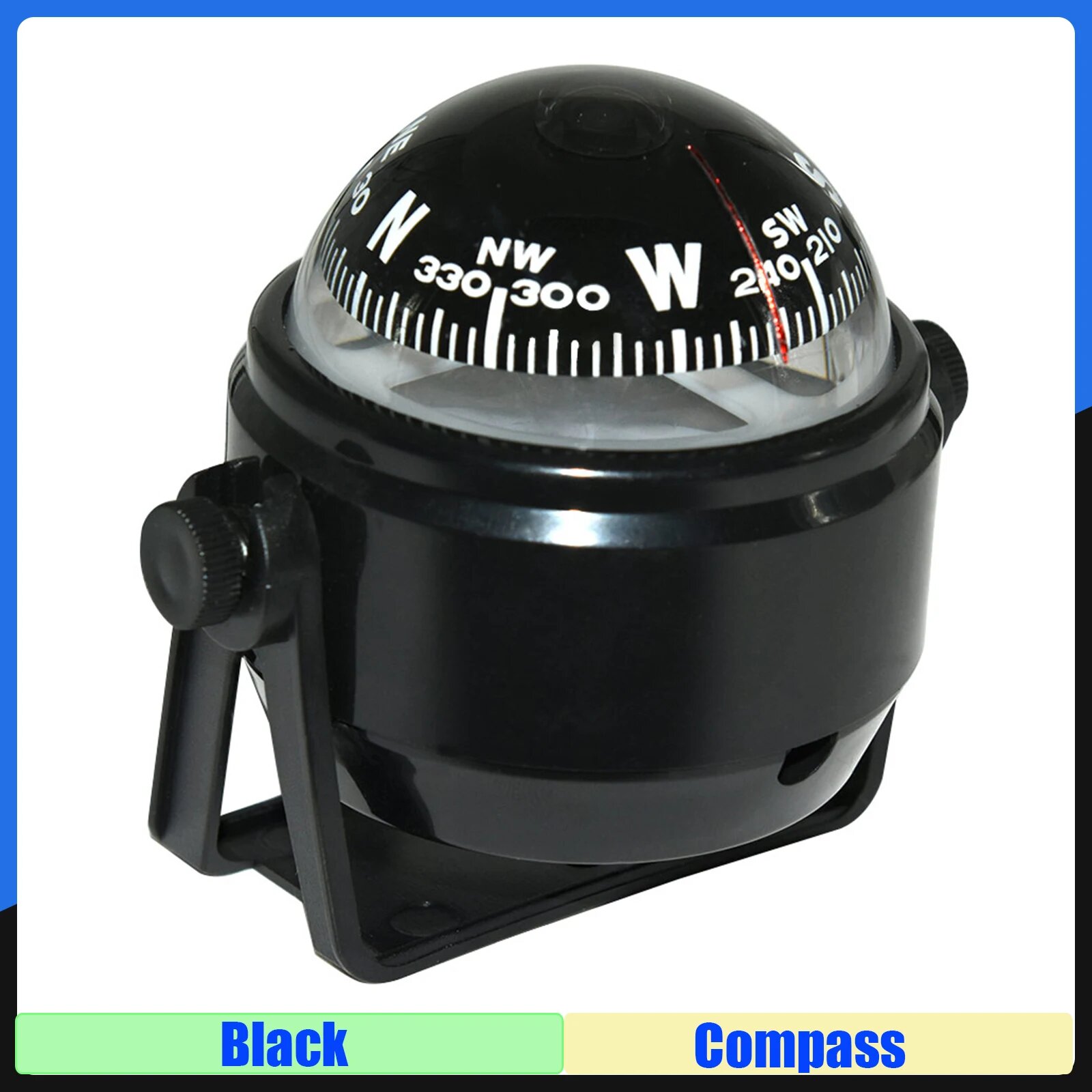 Профессиональный Морской Компас, яхта, лодка, направляющий шариковый компас со стандартными инструментами для навигации, Парусный инструмент для автомобиля, грузовика 12 В black