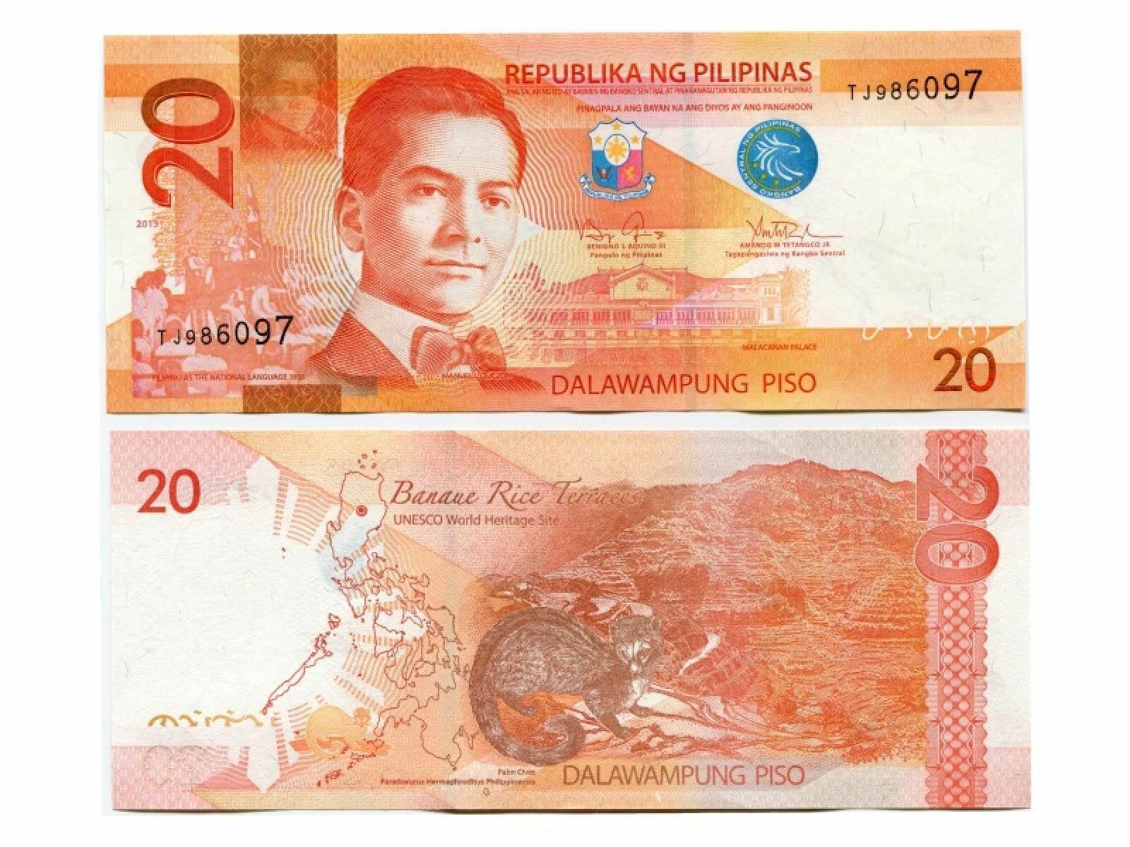 20 песо Филиппин 2013 г.