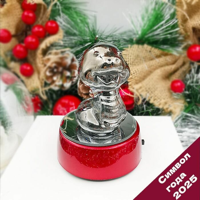 Фигурка новогодний сувенир Змея с подсветкой