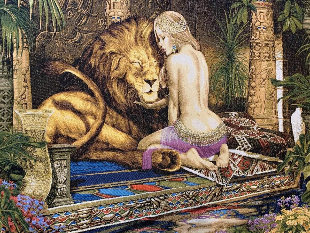 Гобелен, гобелен без рамы 72х46 см / "Сказочный друг"