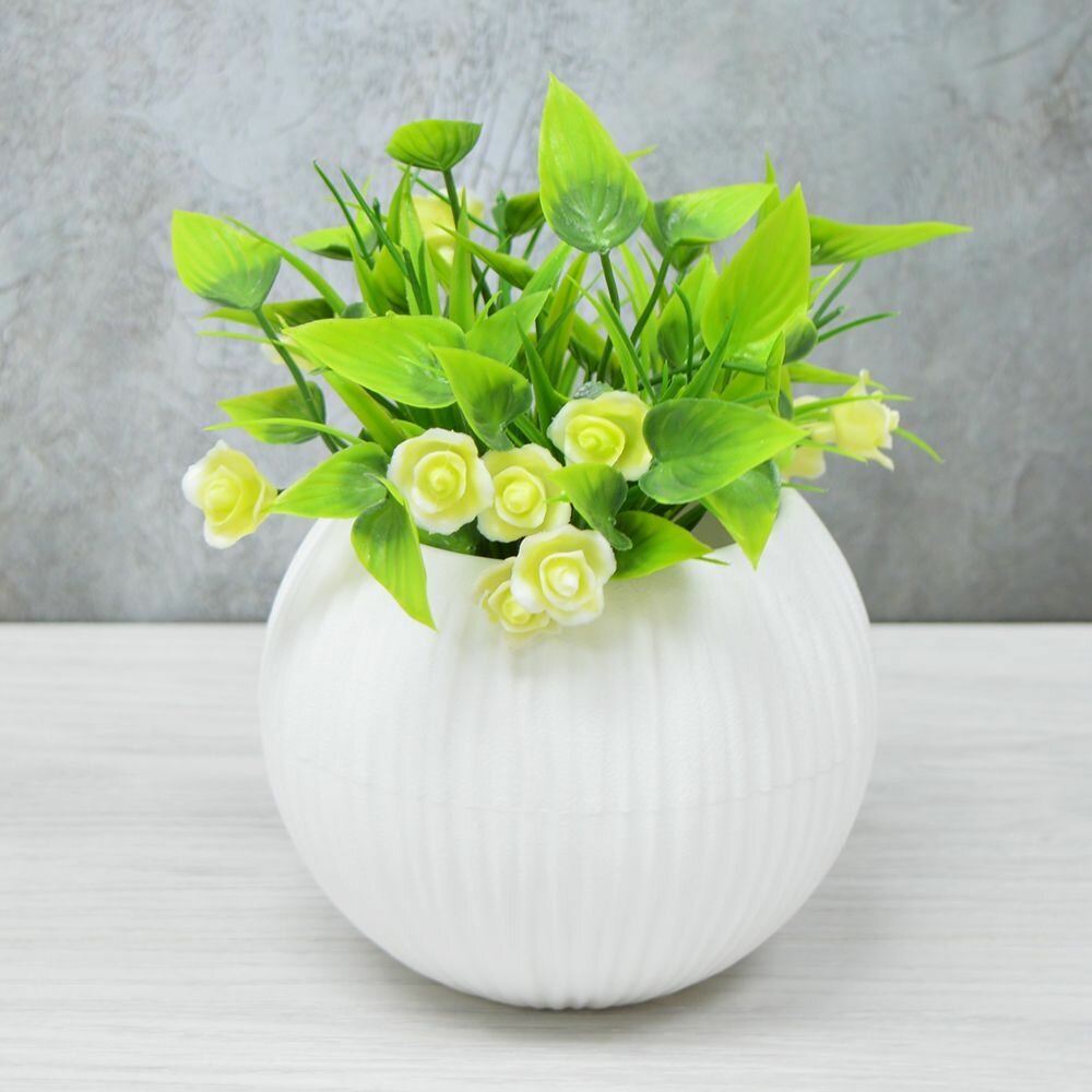 Кашпо Сфера, 0,3 л, белый