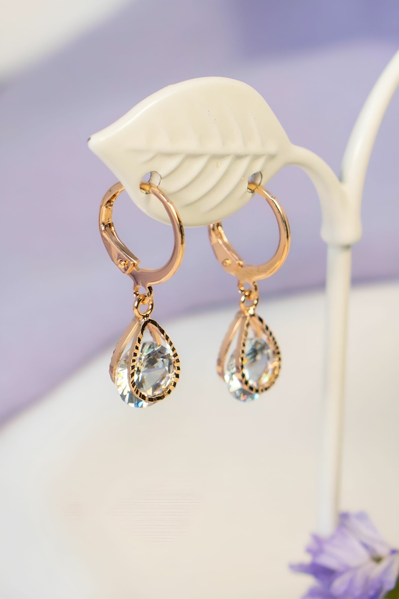 Серьги, фианит