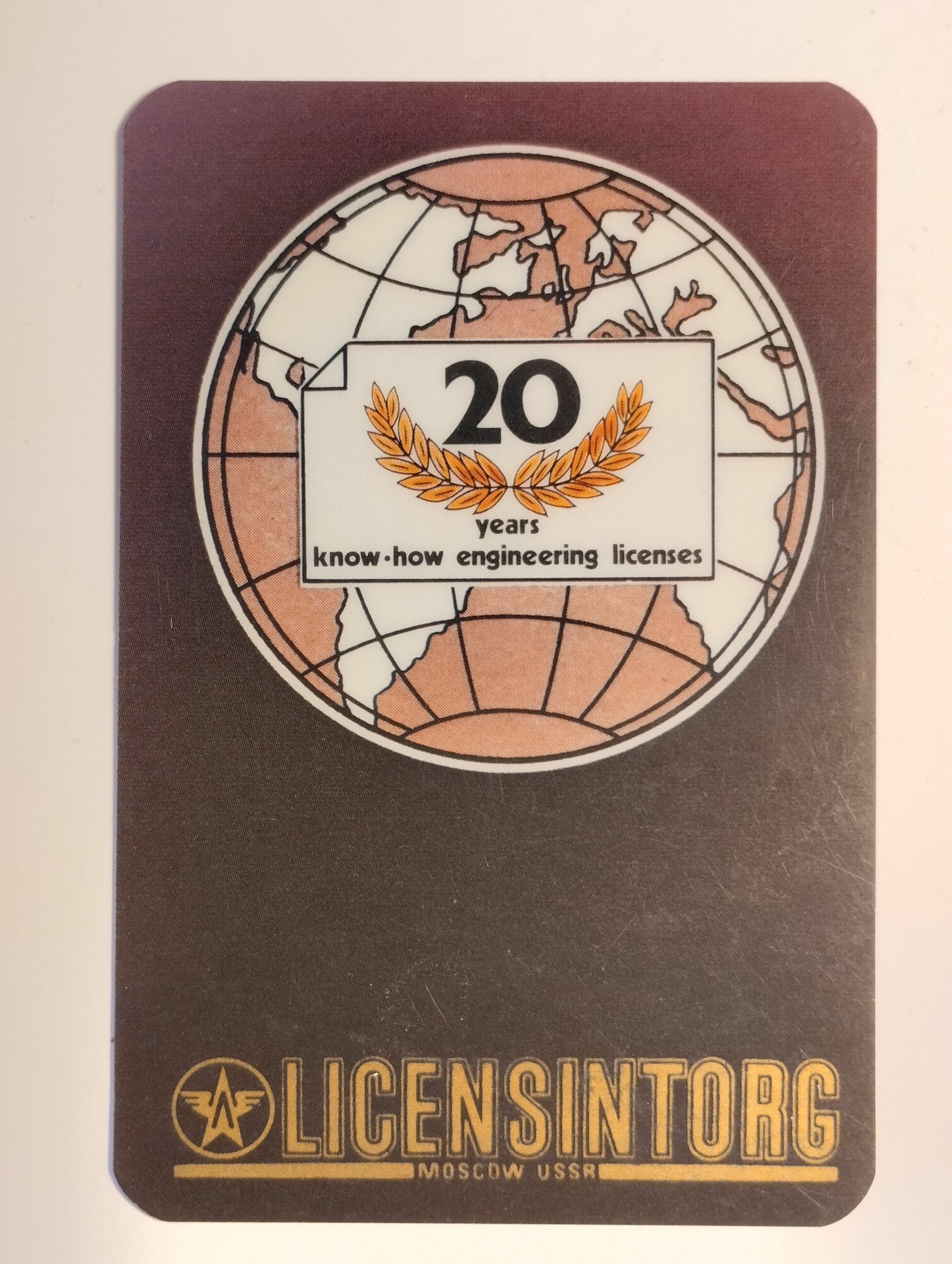 Карманный пластиковый календарик СССР. 1982 год. Licensintorg