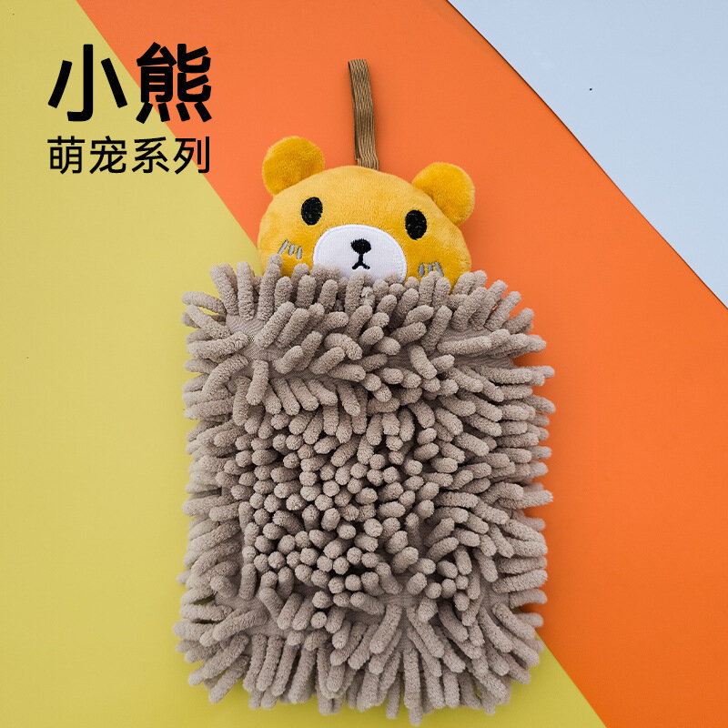 Полотенце "Маленький глупый мишка", быстросохнущая микрофибра, с крючком