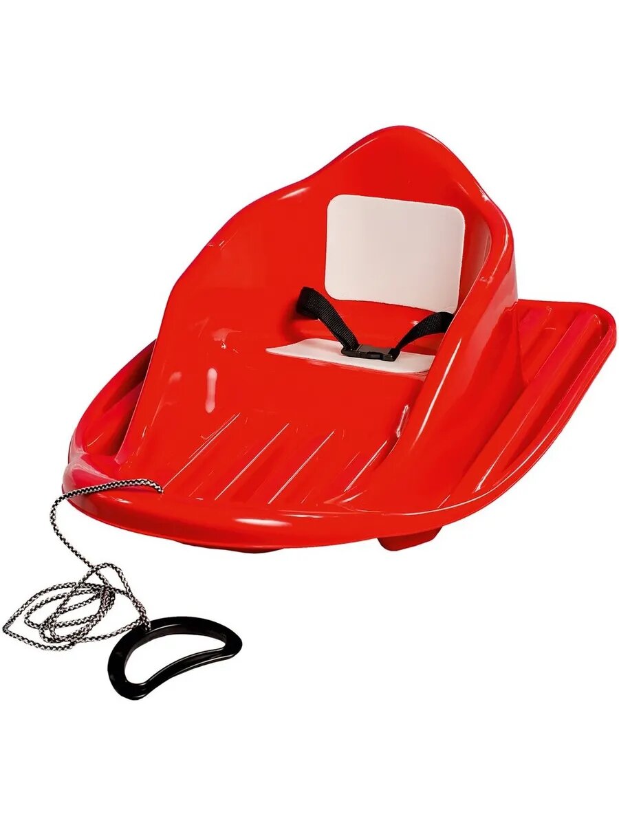 Ледянки со спинкой пластиковые Пластик Малыш C-58 красные