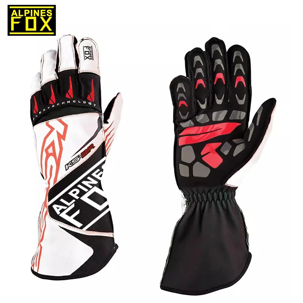 KS-2R гоночные перчатки для картинга, гоночные перчатки для внедорожника, мотоцикла, XS, White