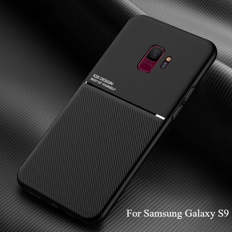 FASNYA Чехол из деловой кожи для Samsung Galaxy S9 (Самсунг Галакси C9) с магнитным автомобильным держателем, тонкий защитный чехол для смартфона