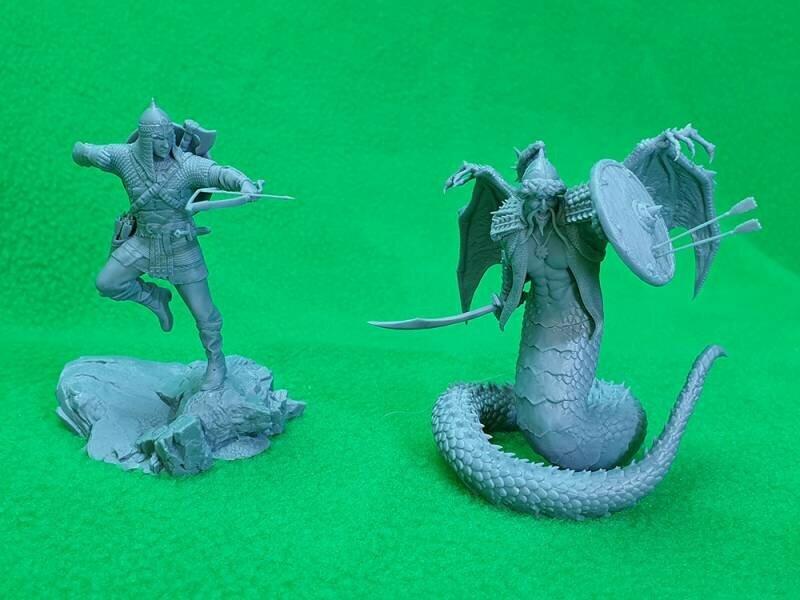 Миниатюра "Алёша Попович и Тугарин Змей". Масштаб 1:35