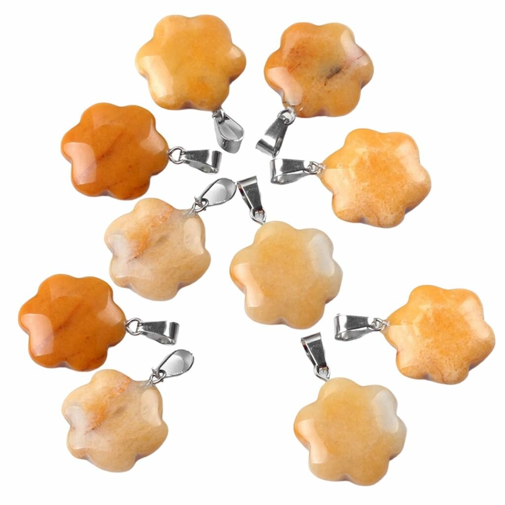 Натуральный кристалл камень цветок кулон