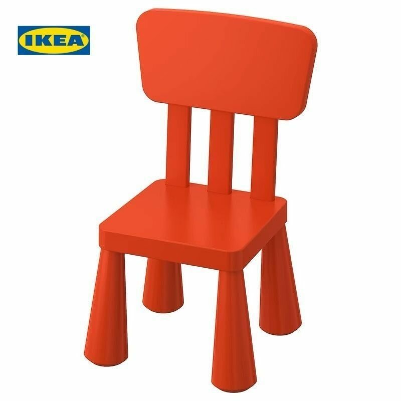 Детский стул маммут икеа (MAMMUT IKEA), 39х36х67 см, оранжевый (цвет)
