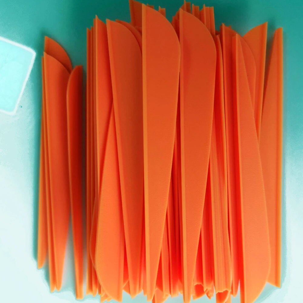 Лопасти для стрельбы из лука Yezelieying, 24 шт, 4", разноцветные Оранжевый, Оранжевый