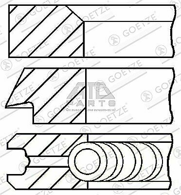 Комплект поршневых колец 08-436800-00 ALFA ROMEO FIAT LANCIA TATA