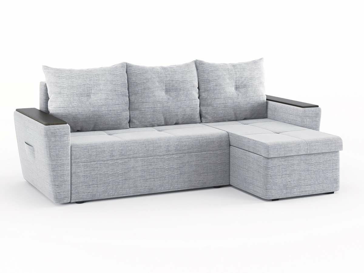 Угловой диван Дубай Майами Рогожка Дрим Лайт Грей