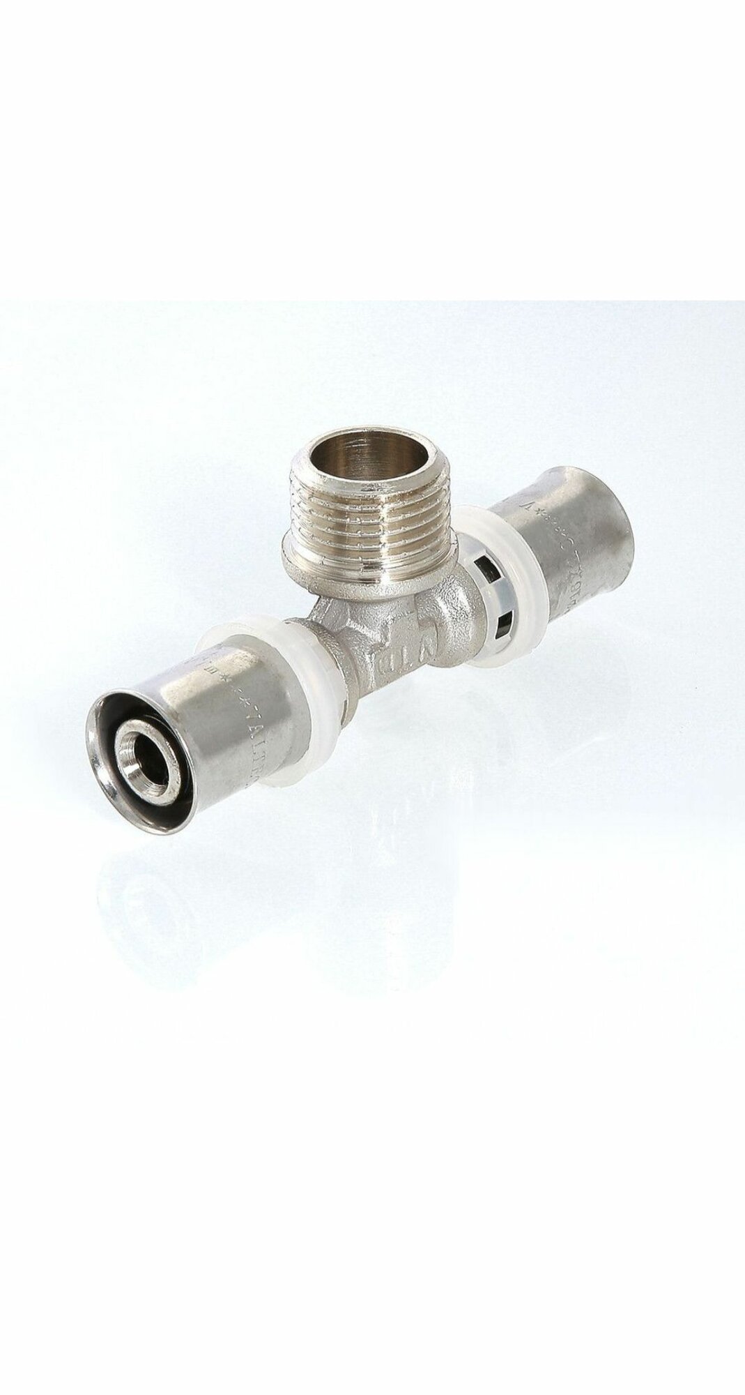 Пресс фитинг тройник Valtec 32x3/4x32 с наружной резьбой