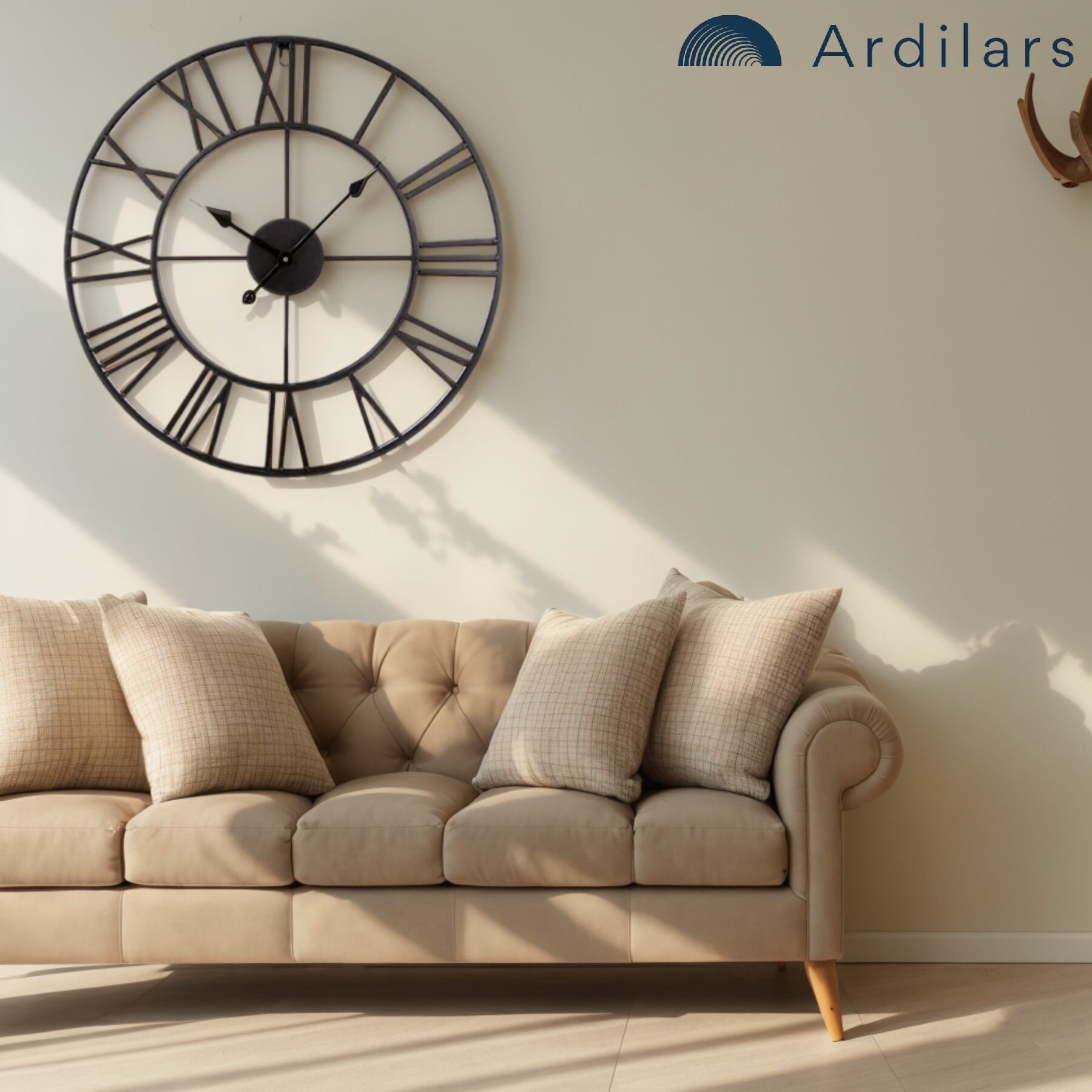 Большие железные бесшумные настенные часы