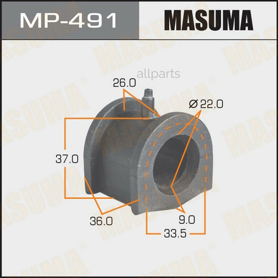 MASUMA MP-491 втулка стабилизатора задняя!\ Mitsubishi Mirage CQ