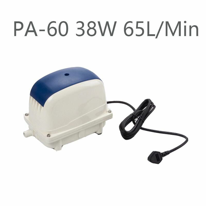 Мембранный воздушный компрессор jebao /jecod, мощный насос для насыщения кислородом аквариума, низкий уровень шума, PA-100 65 Вт 100Л/мин, 8-луночный шунт -hj