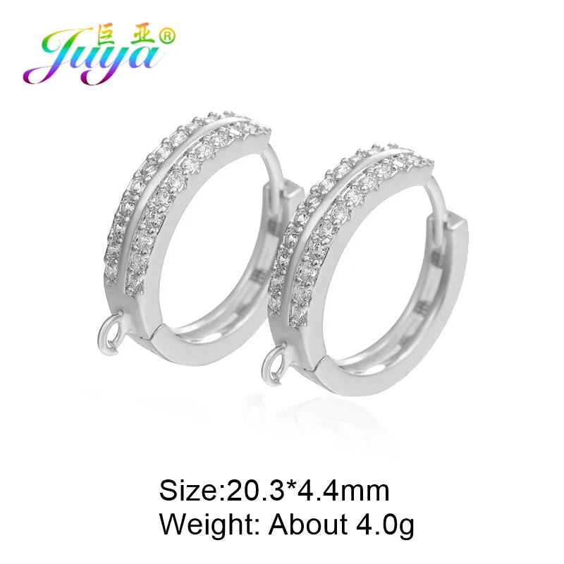 Швензы Juya для сережек 1 Pair-2 Pieces, White Gold