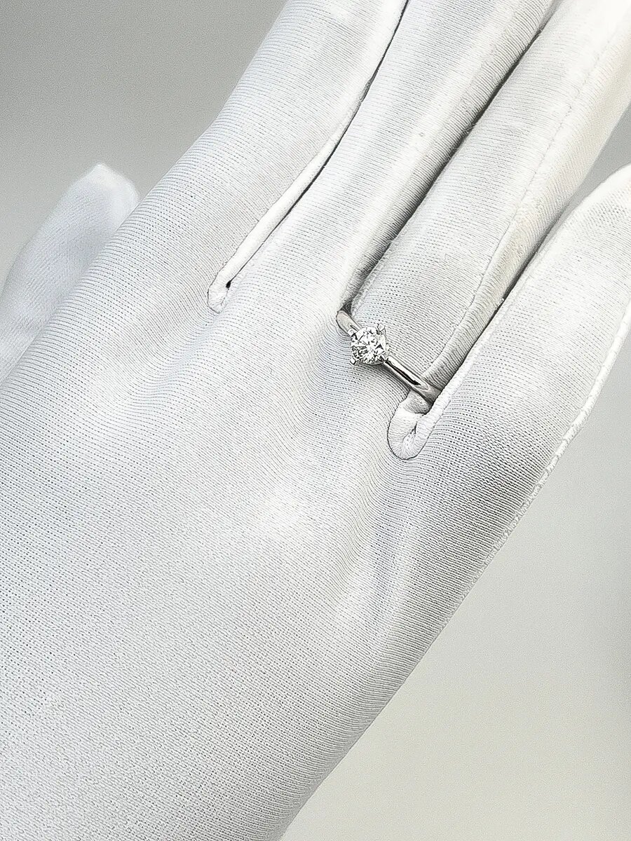 Кольцо помолвочное, платина, 585 проба, бриллиант